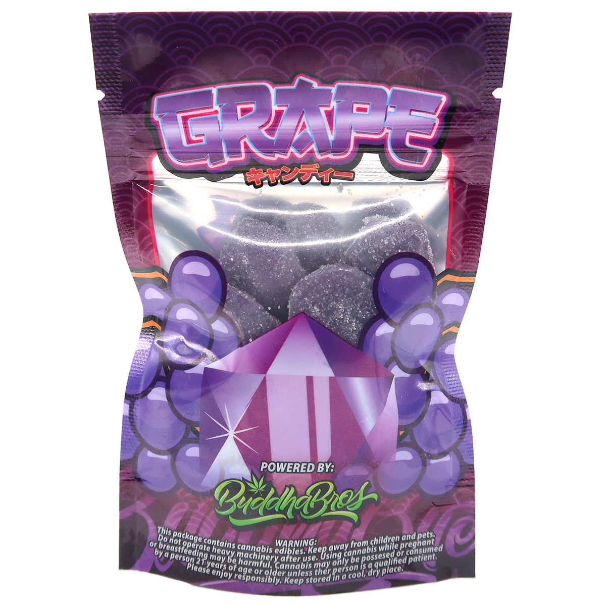 Buy Buddha Bites THC Infused Gummies 600mg - Grape Online - OWD