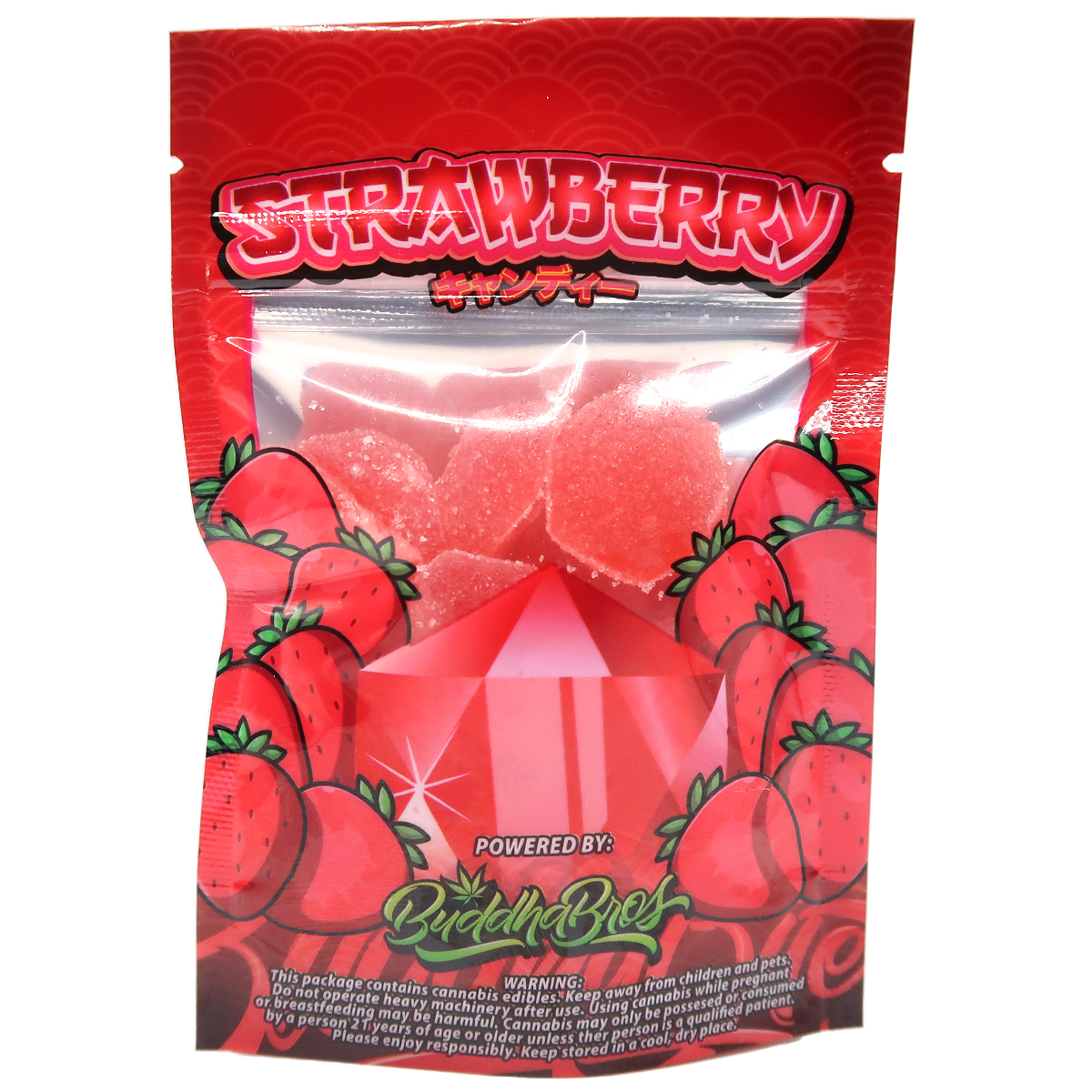 Buy Buddha Bites THC Infused Gummies 600mg - Strawberry Online - OWD