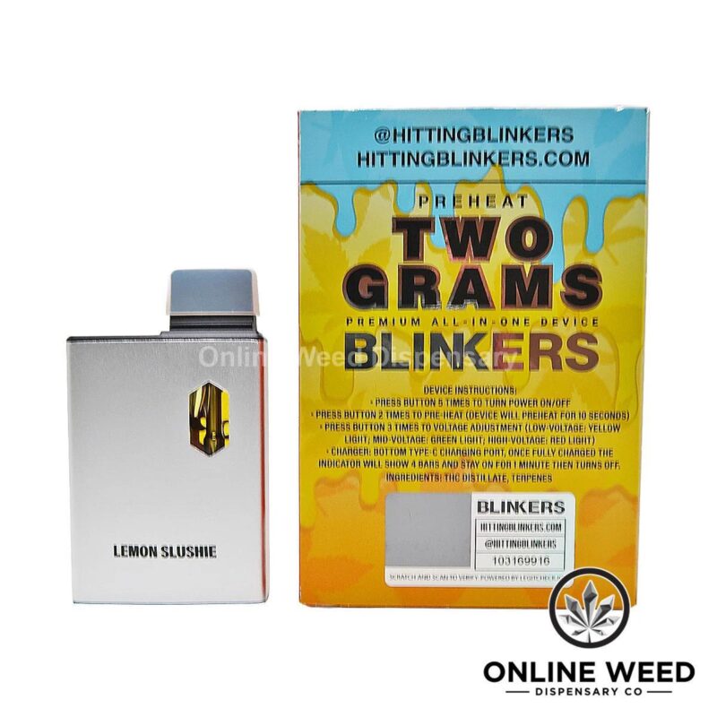 Buy Blinkers 2g THC Distillate Disposables - Lemon Slushie Online - OWD