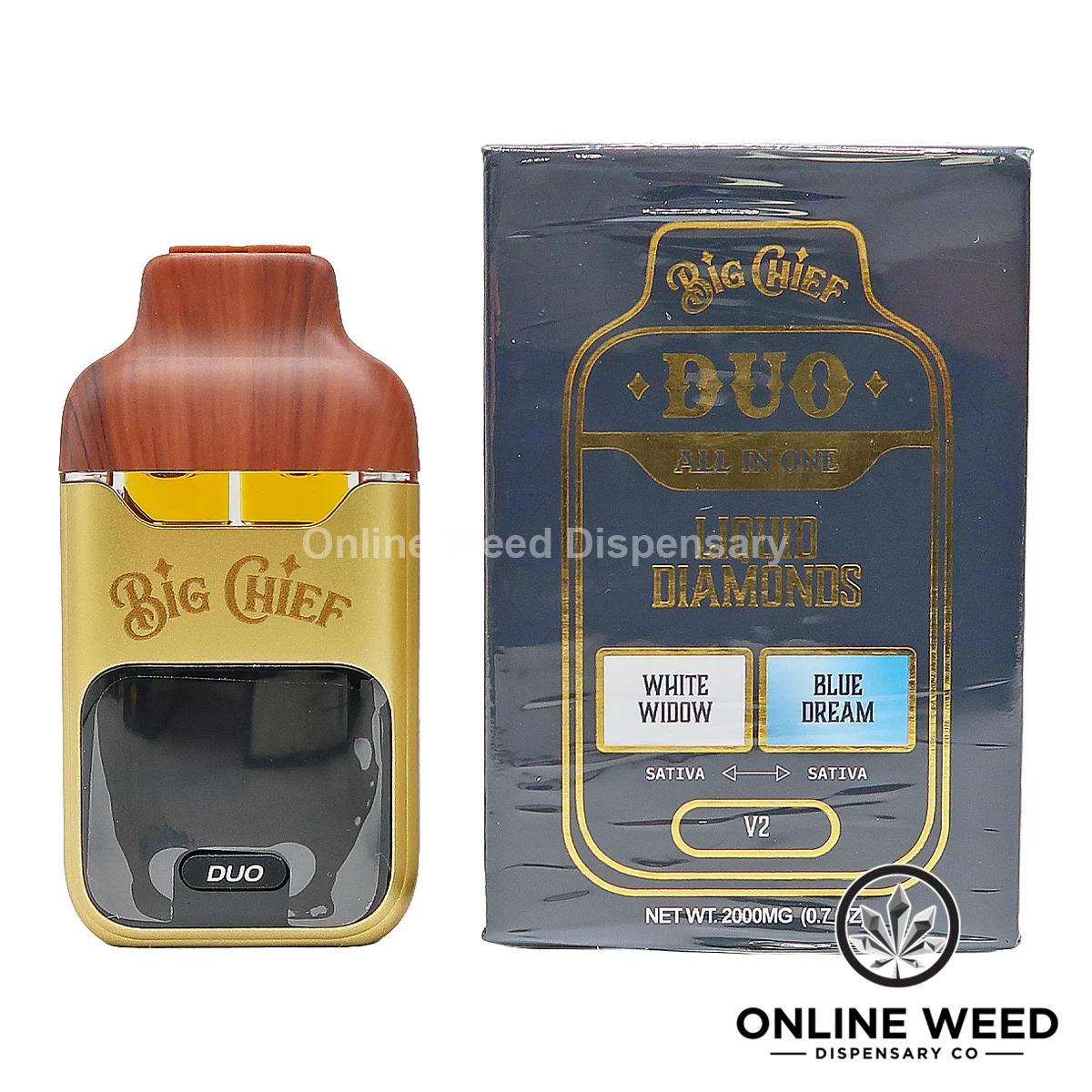 Buy Big Chief Duo 2g All-In-One Disposable Vape - White Widow + Blue ...